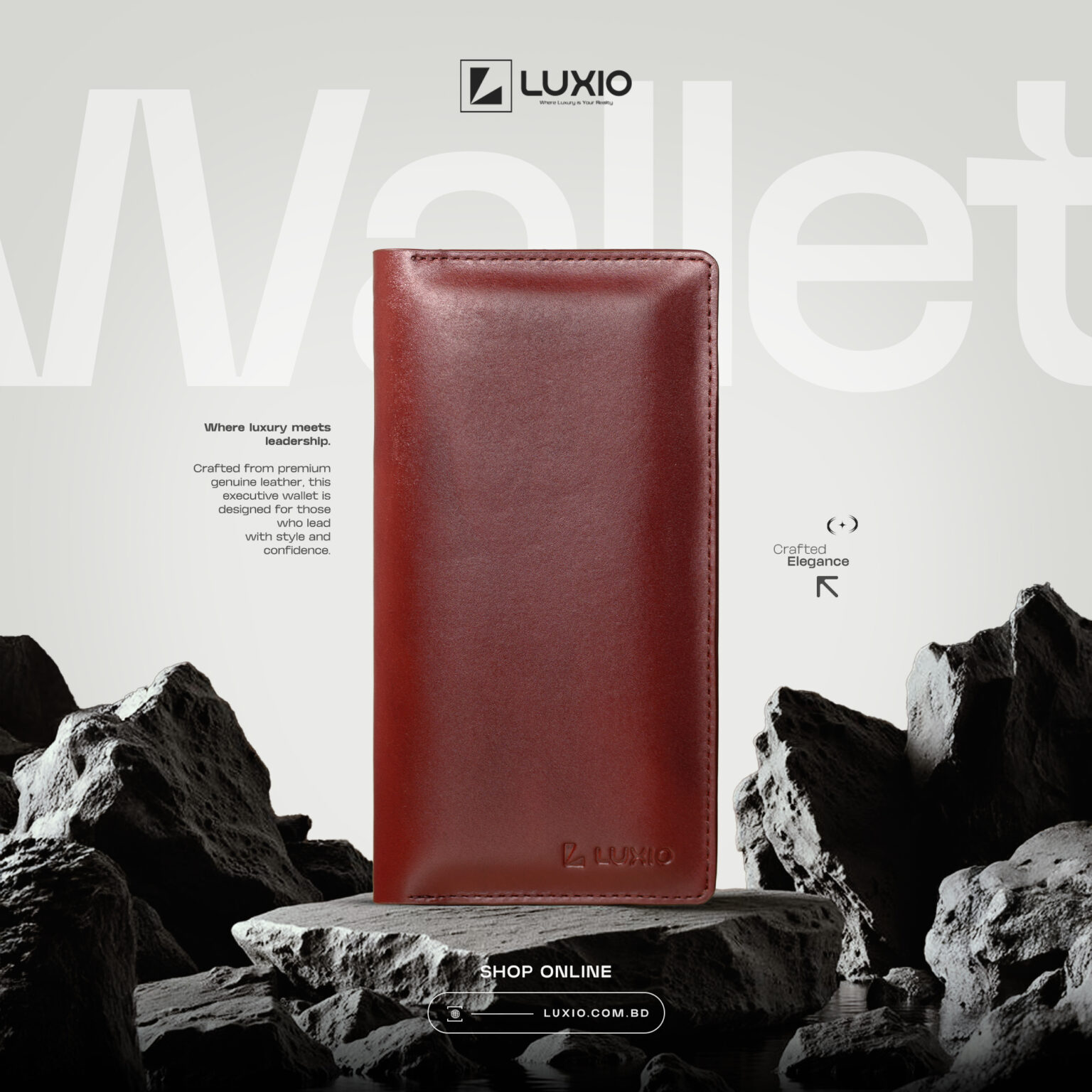 LUXIO MidClassic Long Leather Wallet – Premium Men’s Wallet in ...